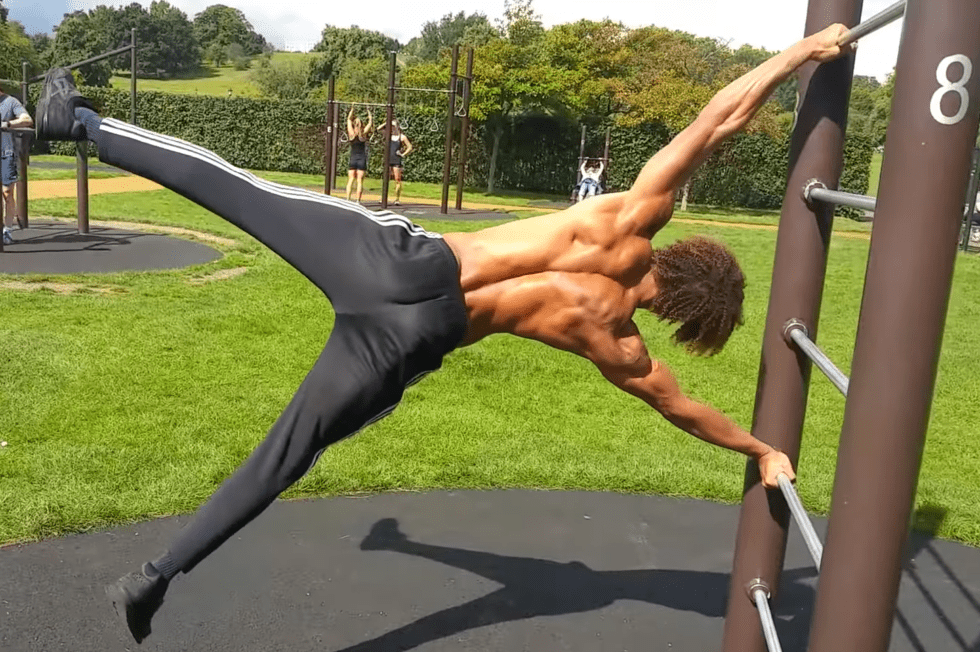 Human flag progression - Bodyweight Training Arena