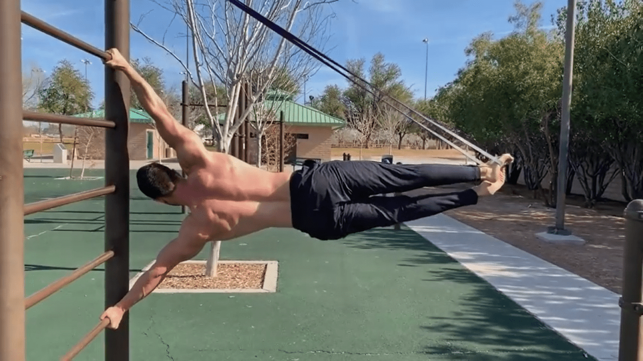Human flag progression - Bodyweight Training Arena